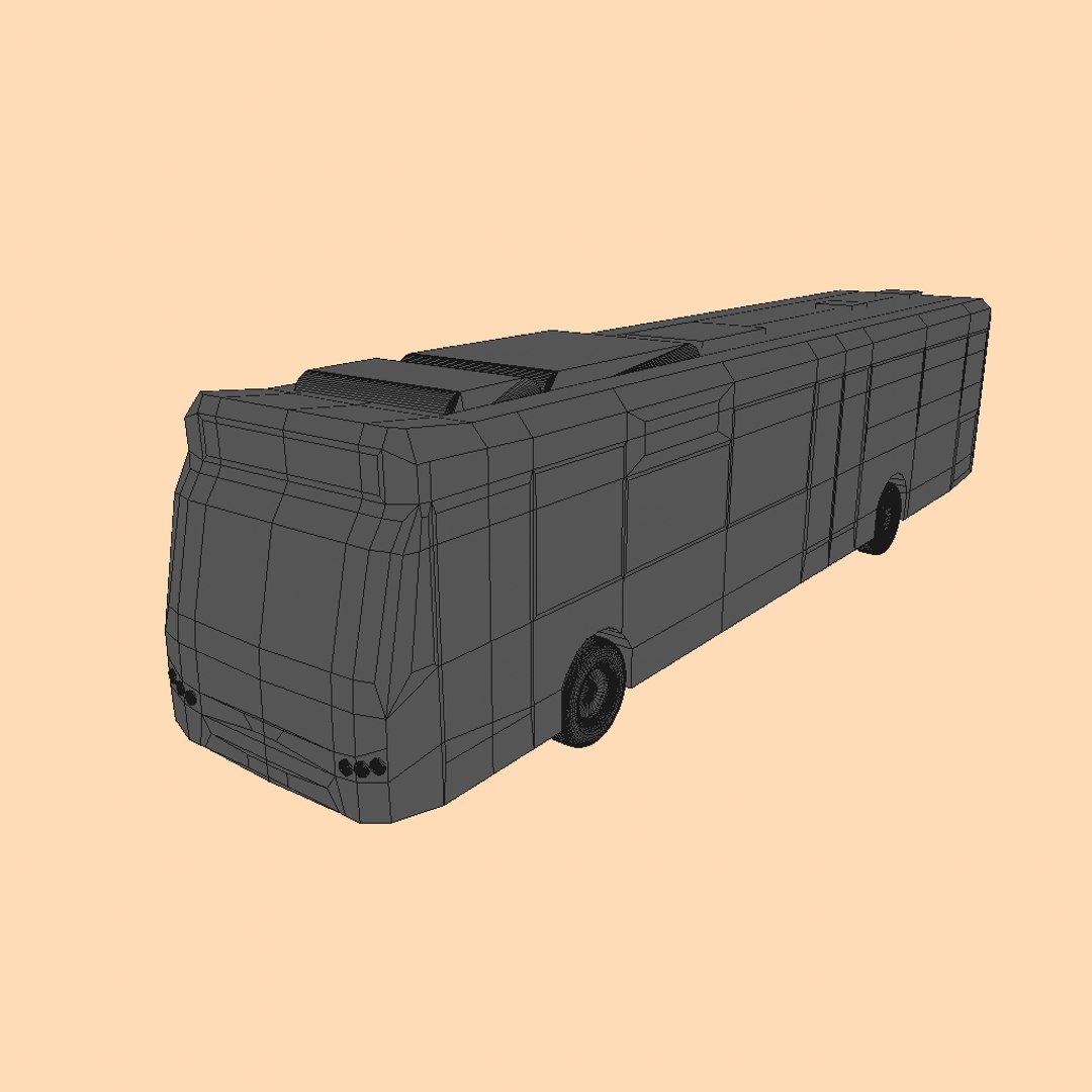 3d Bus Public Transport Model