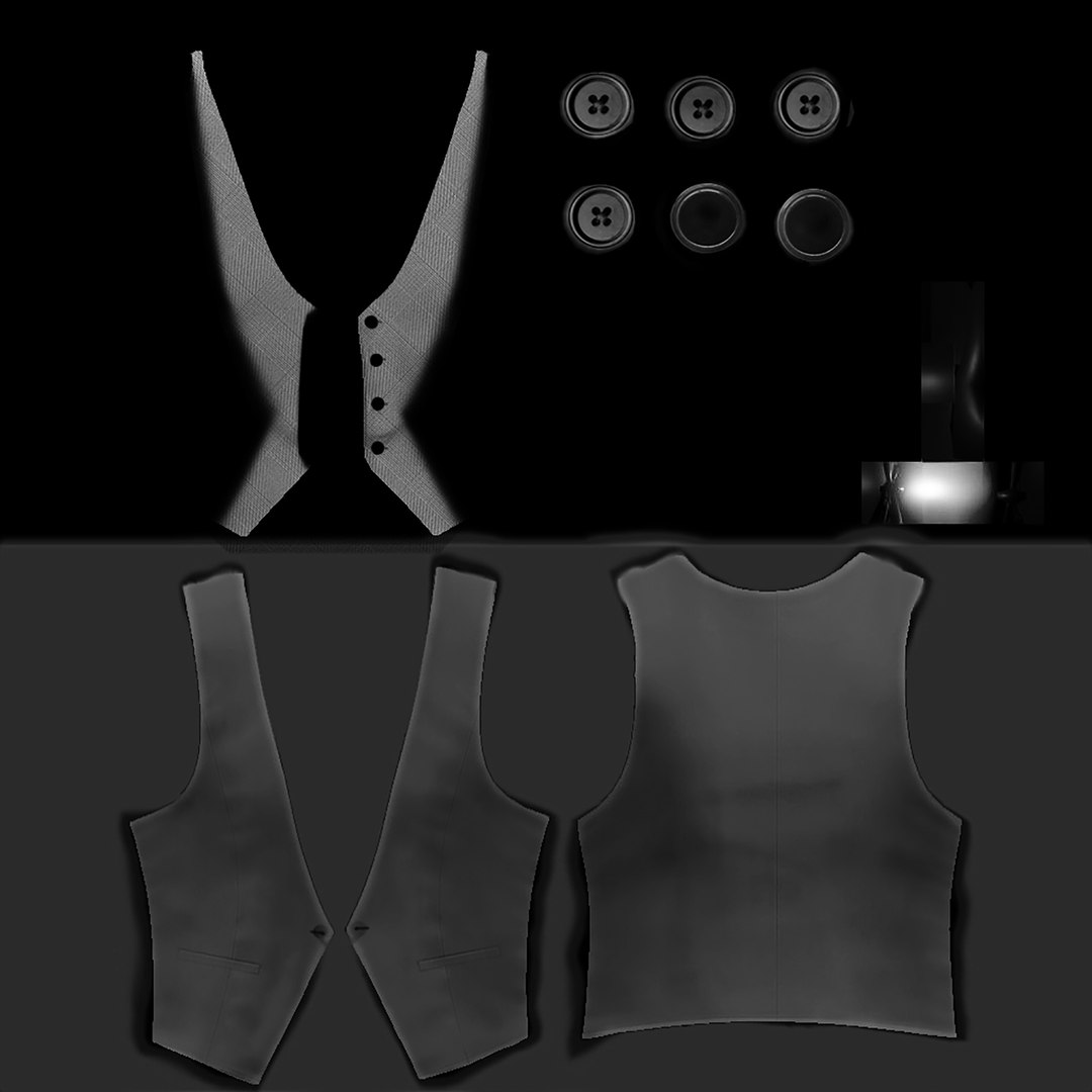 3D Mens Double Vest Model - TurboSquid 1914989