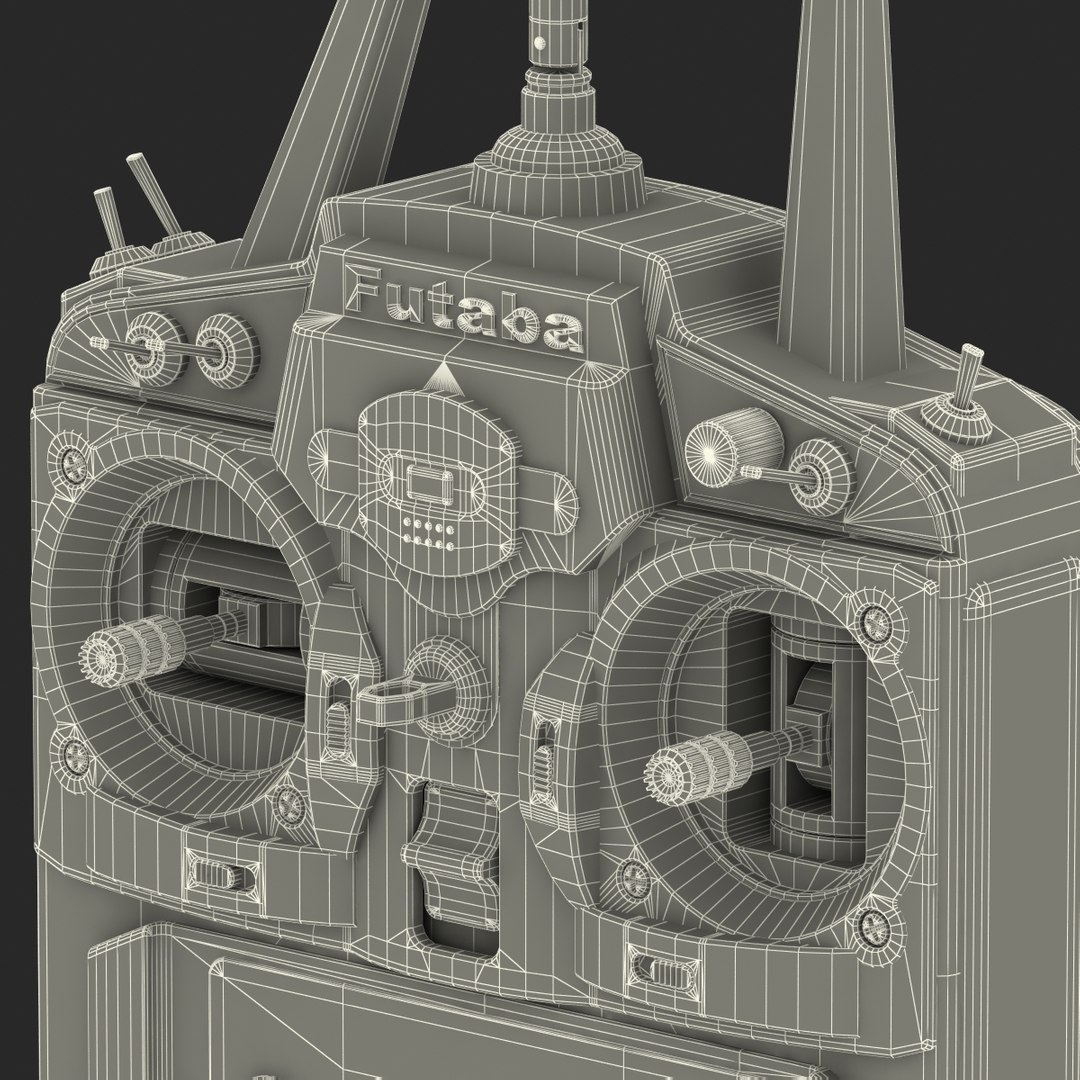 3d model of radio control transmitter futaba