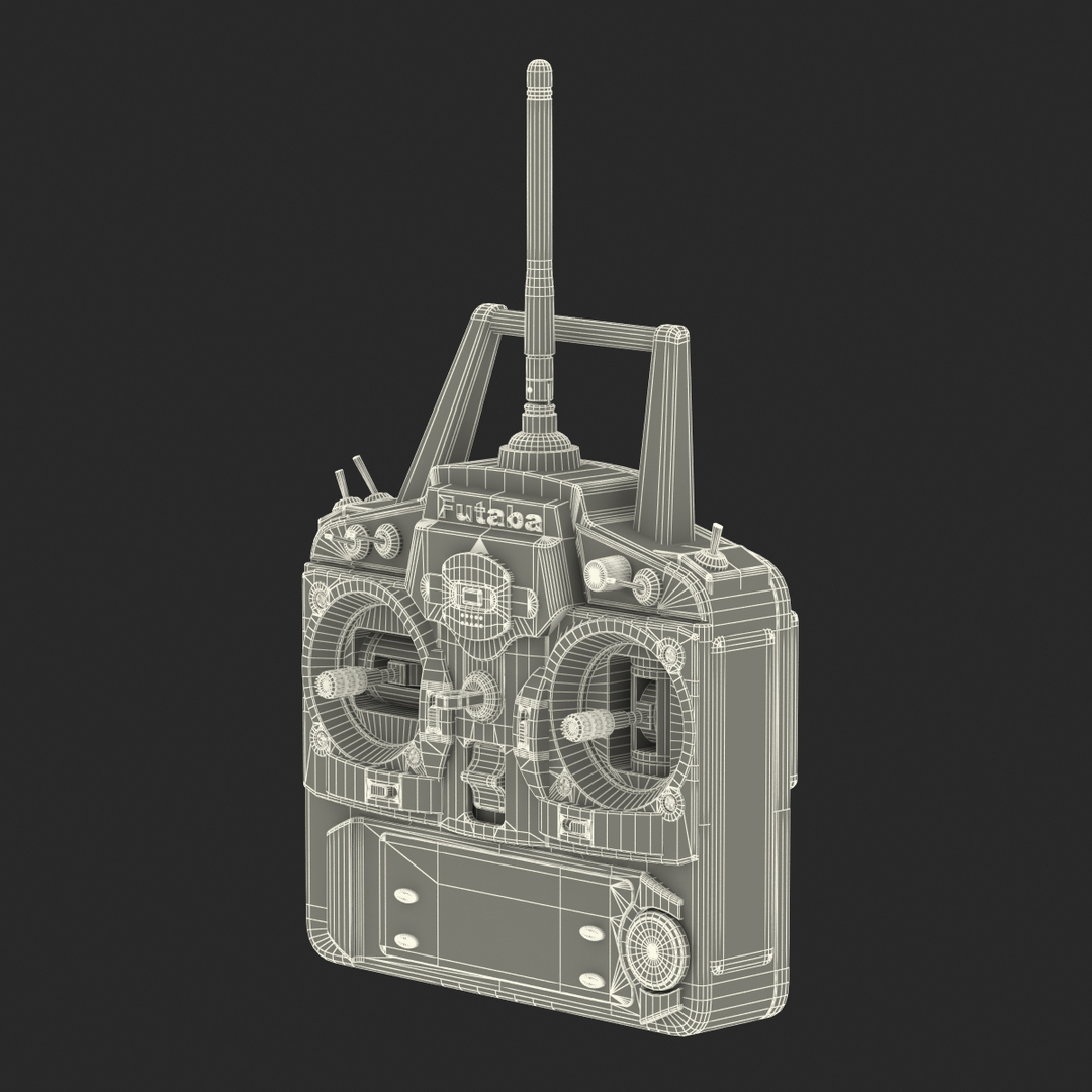 3d model of radio control transmitter futaba