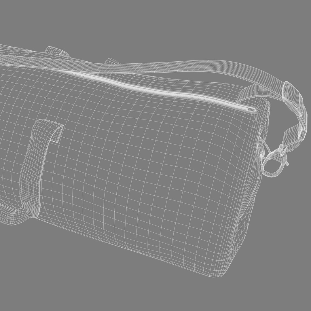 3d Black Sport Bag Model