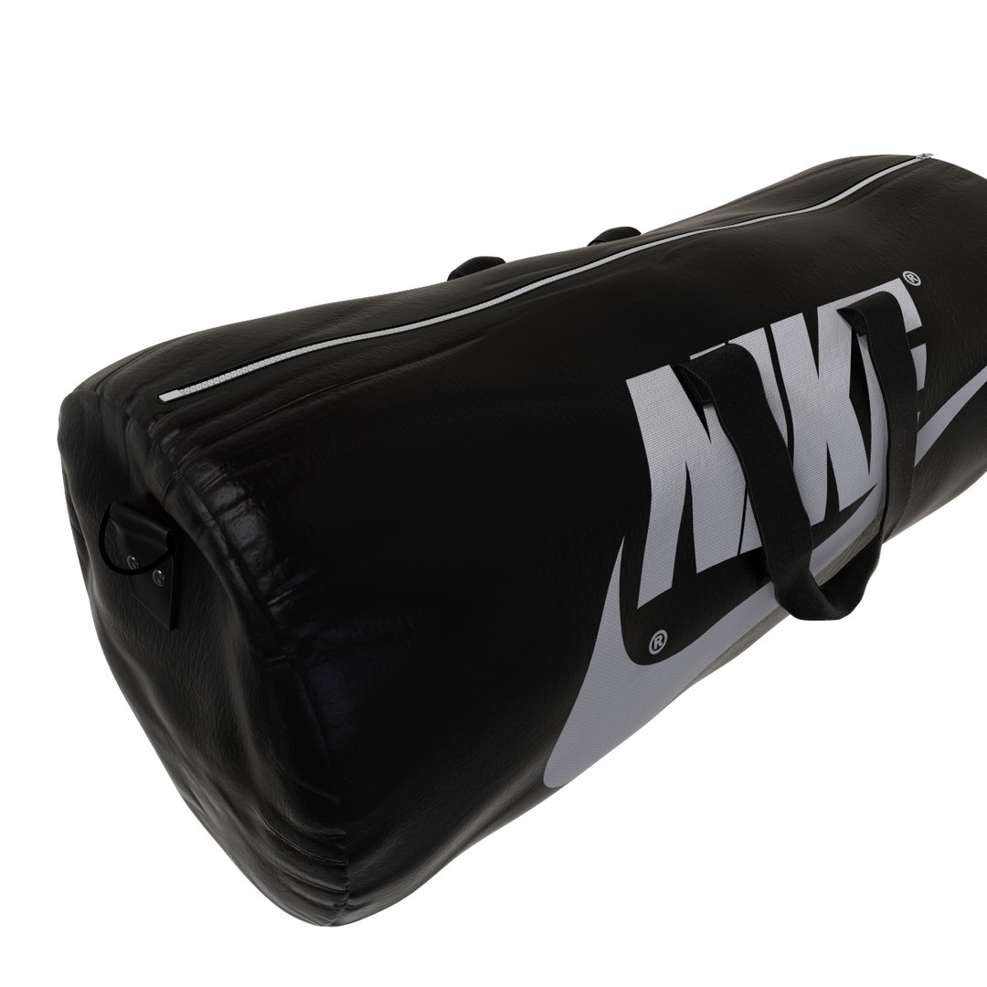 3d Black Sport Bag Model