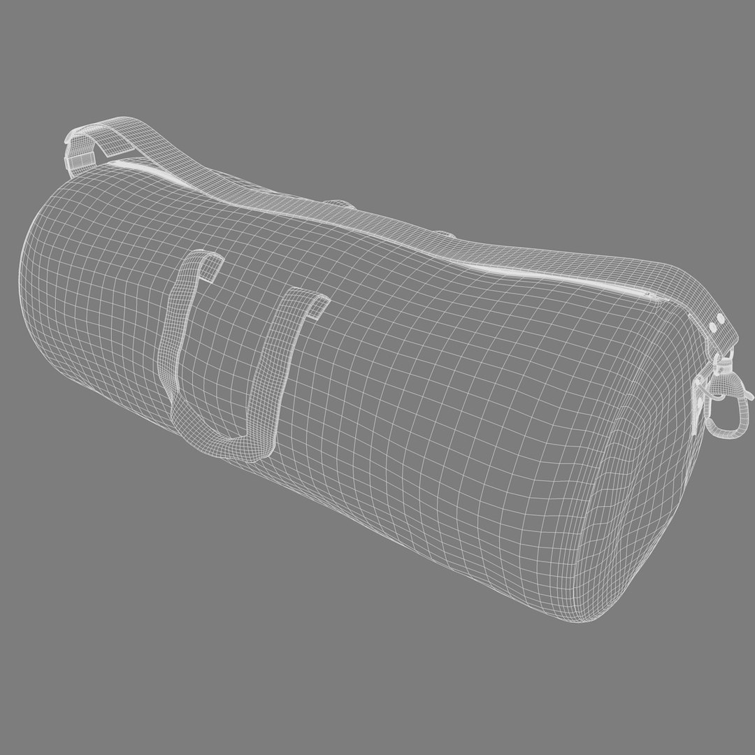 3d Black Sport Bag Model
