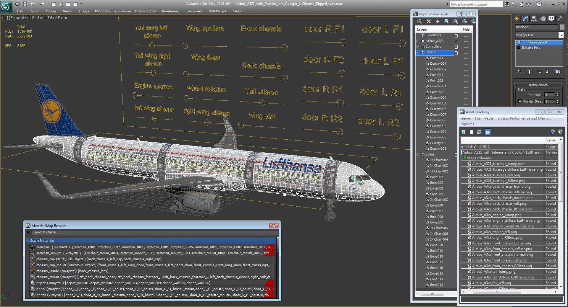 Airbus A321 Interior Cockpit 3D - TurboSquid 1300252