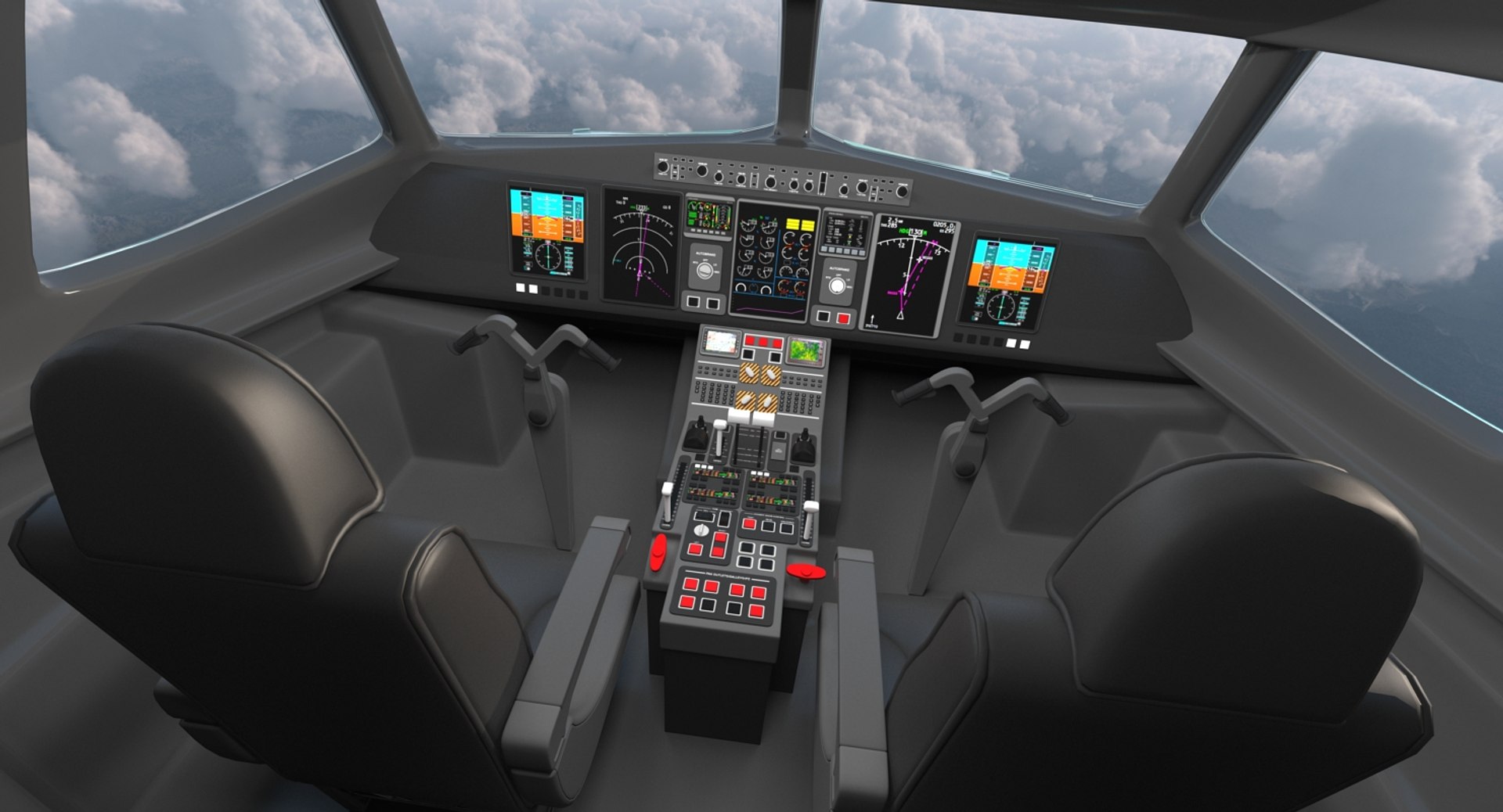 Airbus A321 Interior Cockpit 3D - TurboSquid 1300252