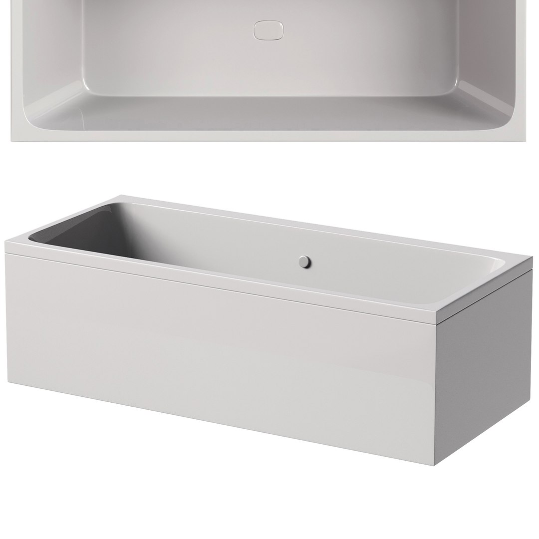 3D Acrylic Bathtub AM PM Func 180x80 Cm With Frame Model - TurboSquid 2305874