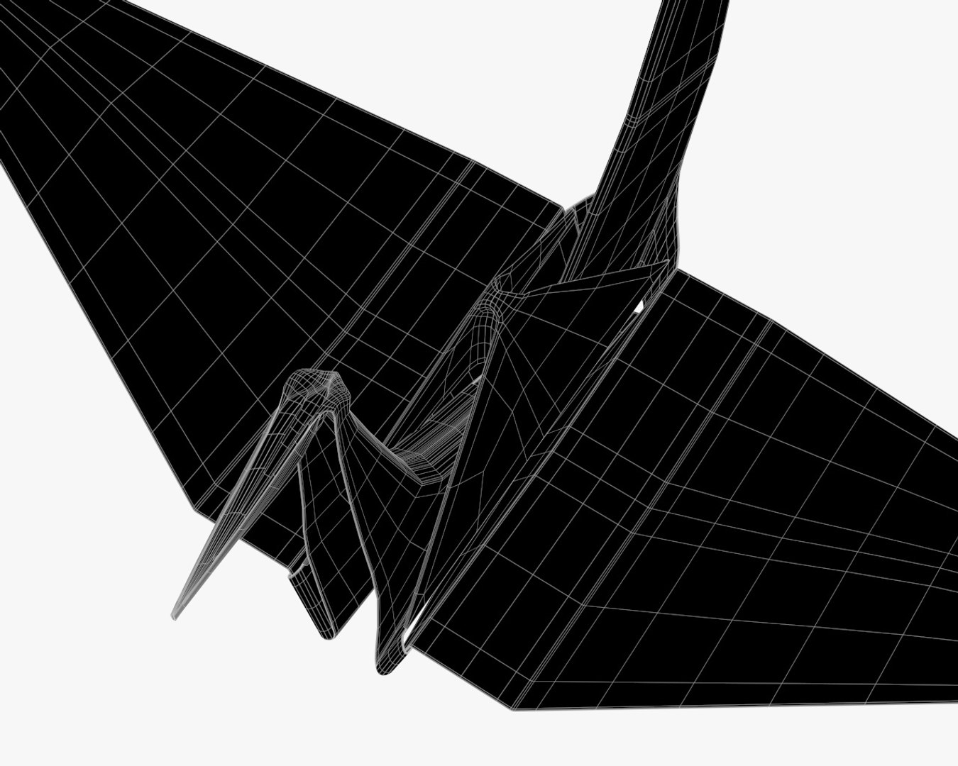 Origami Crane Paper 3D Model - TurboSquid 1364001