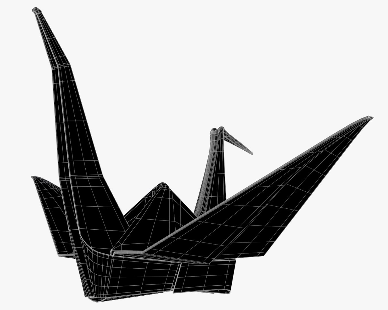 Origami Crane Paper 3D Model - TurboSquid 1364001