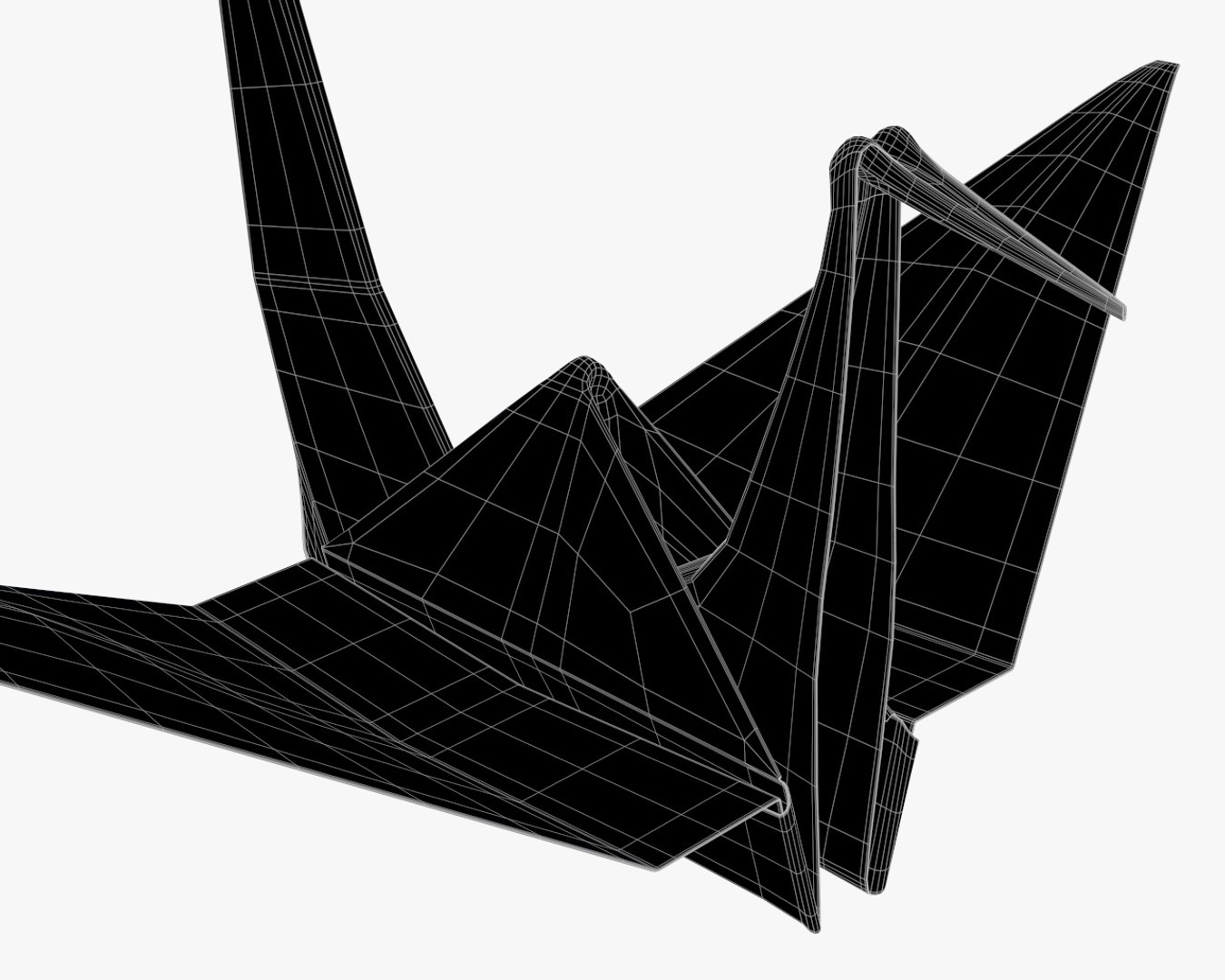 Origami Crane Paper 3D Model - TurboSquid 1364001