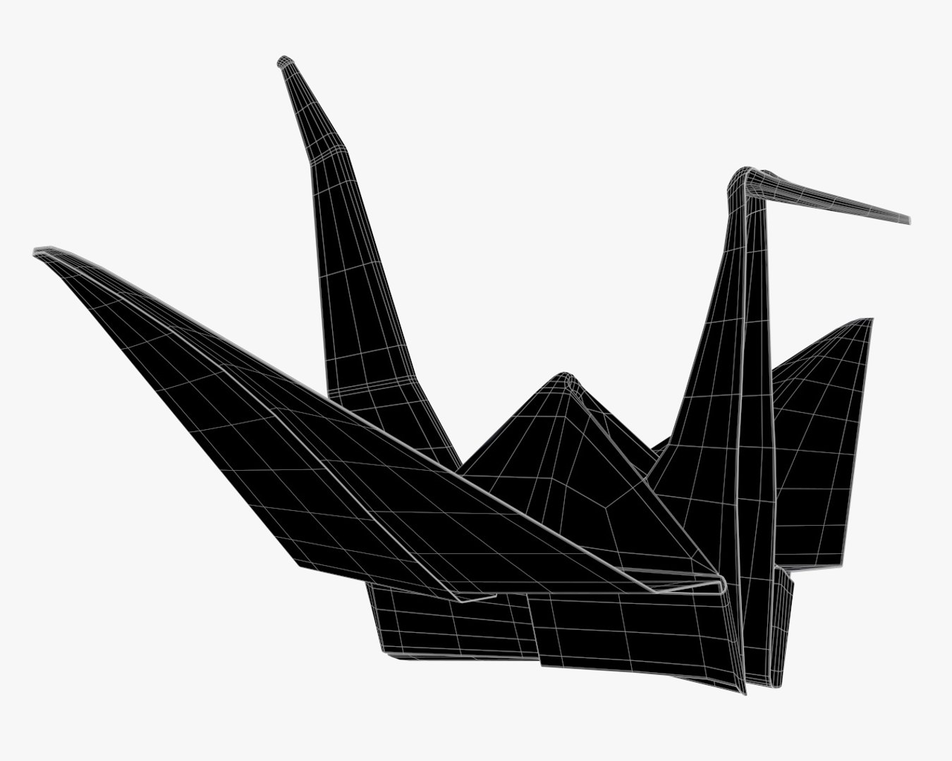 Origami Crane Paper 3D Model - TurboSquid 1364001