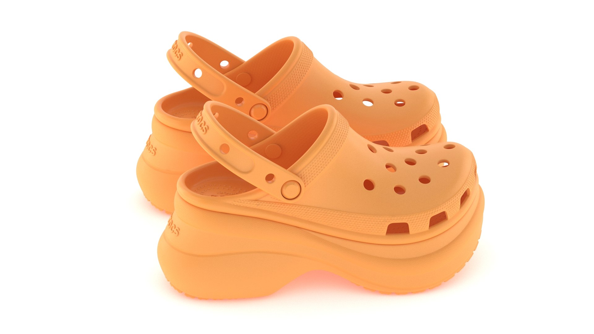3D Crocs Bae Clog Orangesicle - TurboSquid 2416100