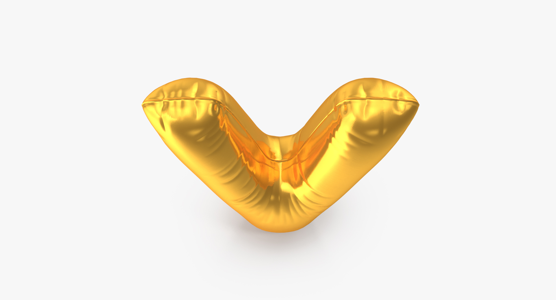Foil balloon letter v 3D - TurboSquid 1214987