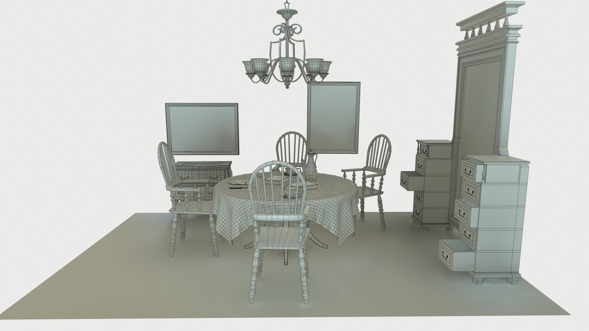 Dining Room Asset Package 3D - TurboSquid 2099411