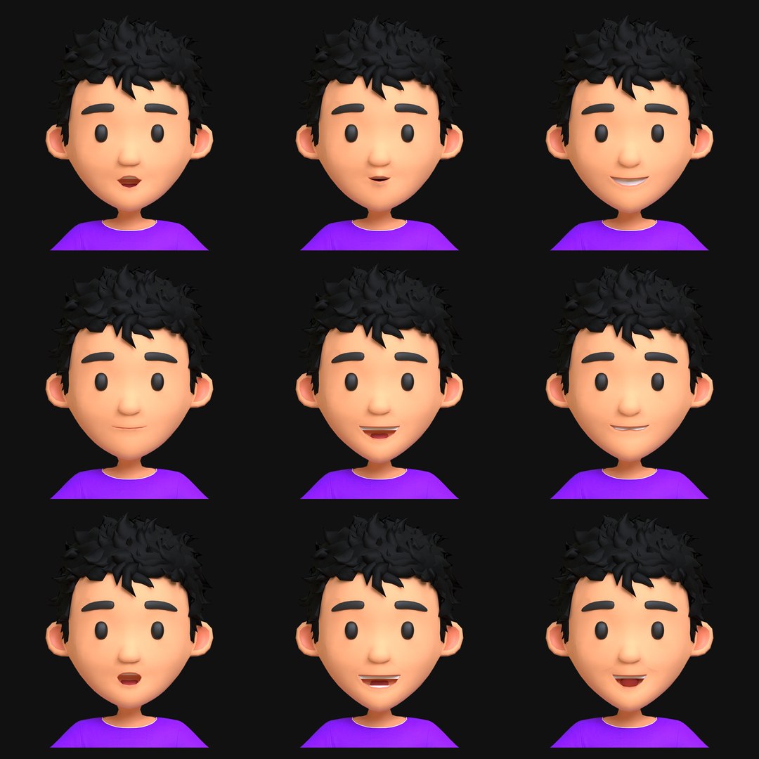 William Cartoon Boy Character 3D Model - TurboSquid 1855936