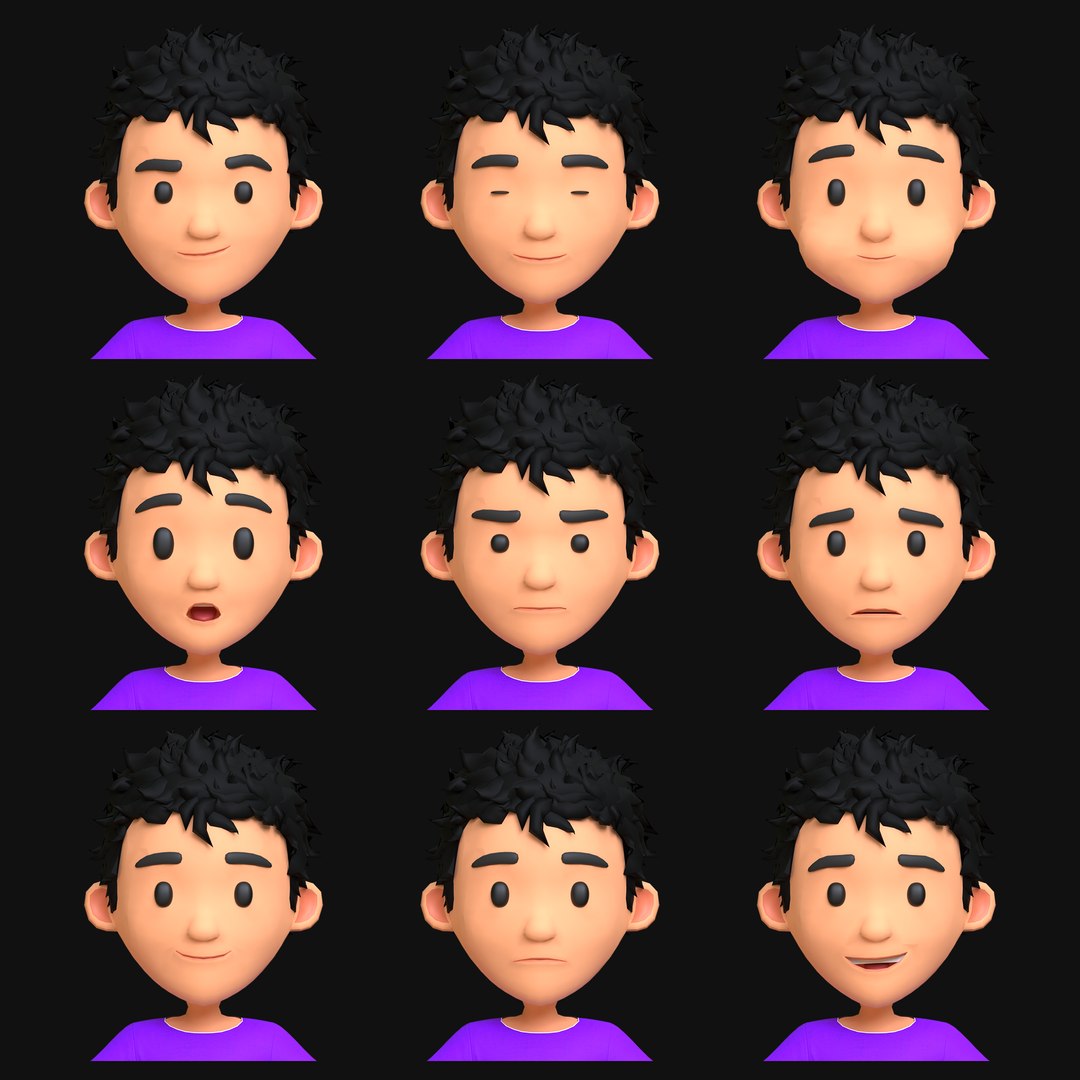 William Cartoon Boy Character 3D Model - TurboSquid 1855936