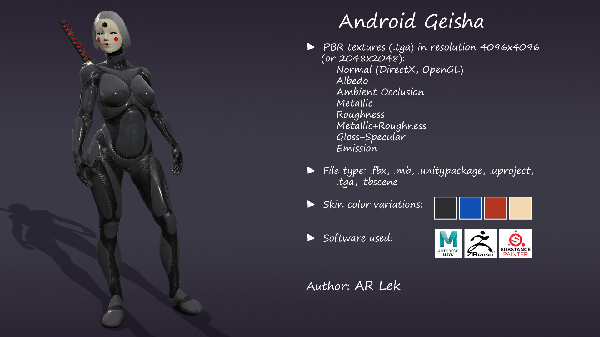 3D Model Android Geisha - TurboSquid 1520235