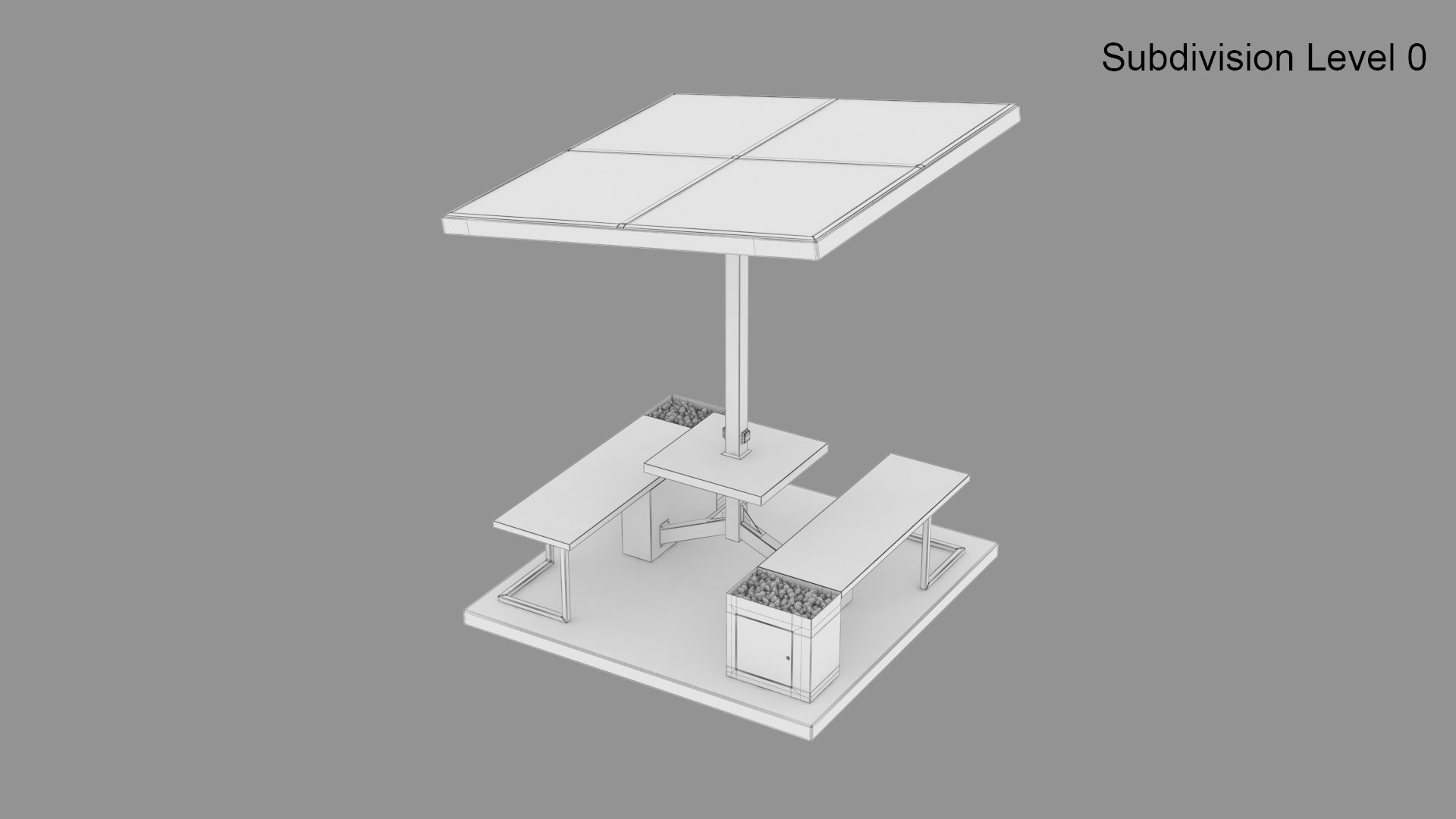 Solar Charging Table 3D Model - TurboSquid 2084017