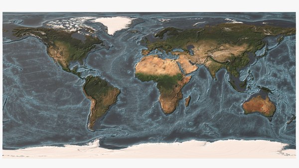 modelo 3d Realistic World Map - TurboSquid 2078843
