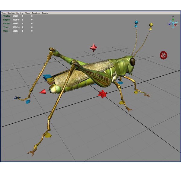 grasshopper rigged 3d model