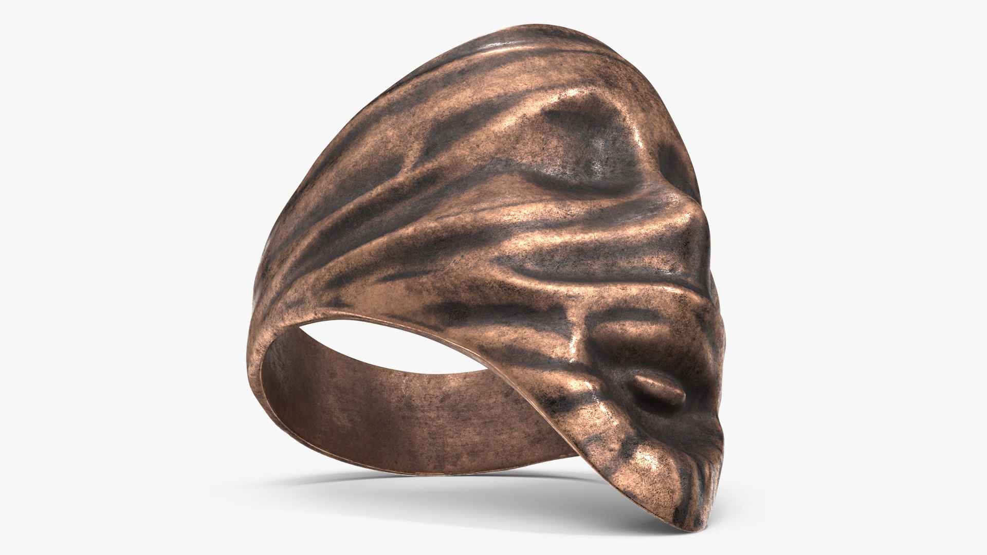 abstract face ring
