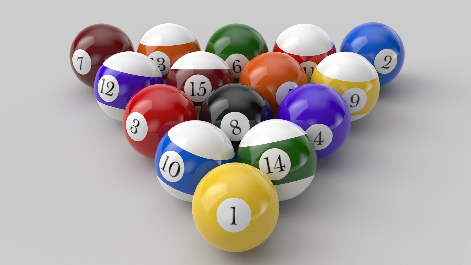 Pool Balls Model - TurboSquid 1516390