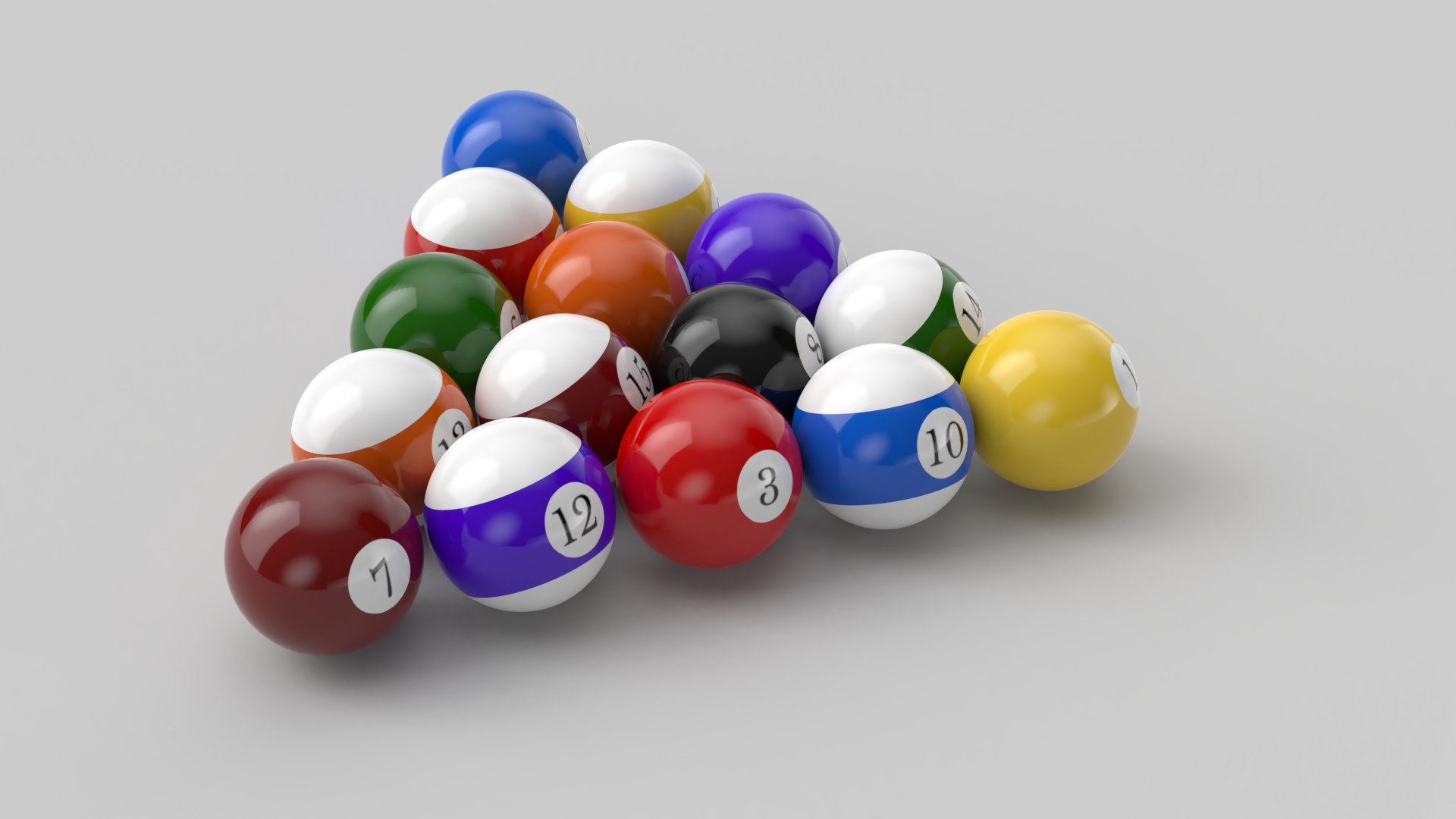 Pool Balls Model - TurboSquid 1516390