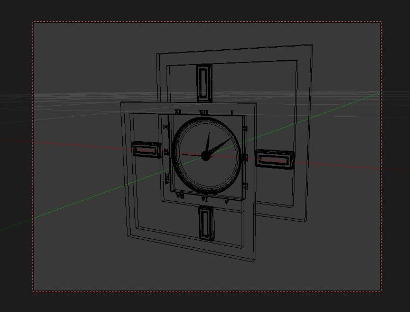 3d Analog Wall Clock Model
