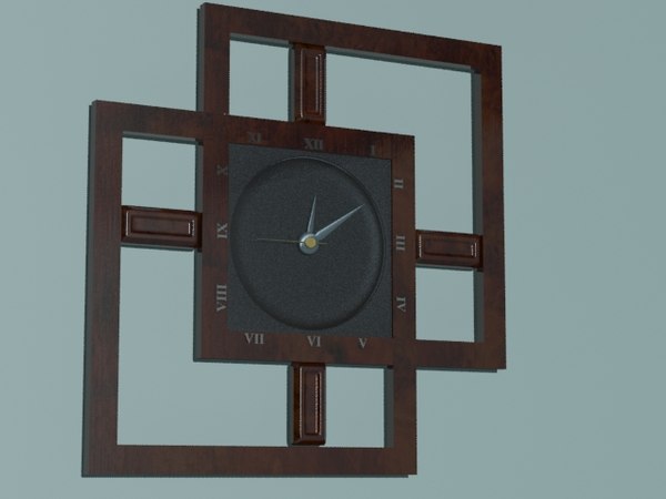 3d analog wall clock model