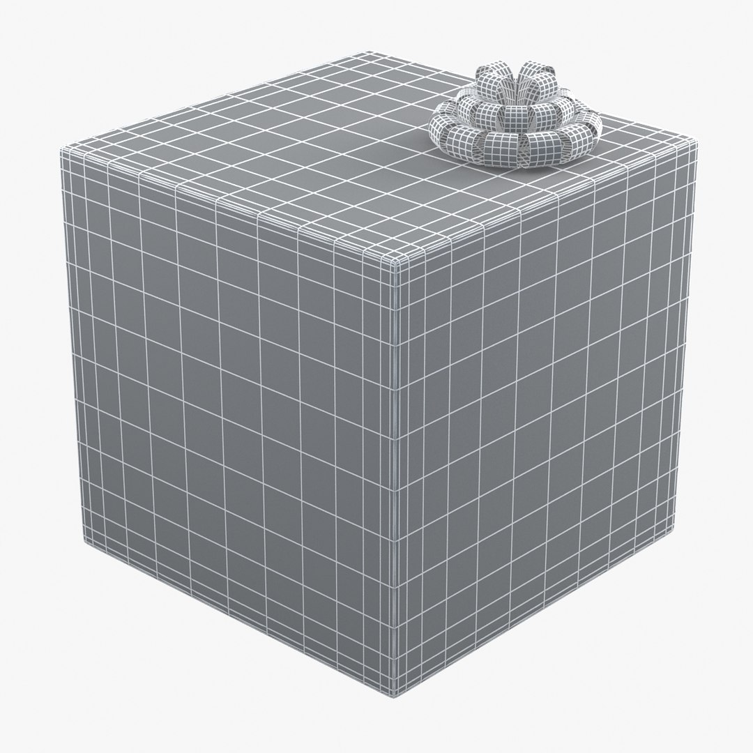 3d christmas gift present box model