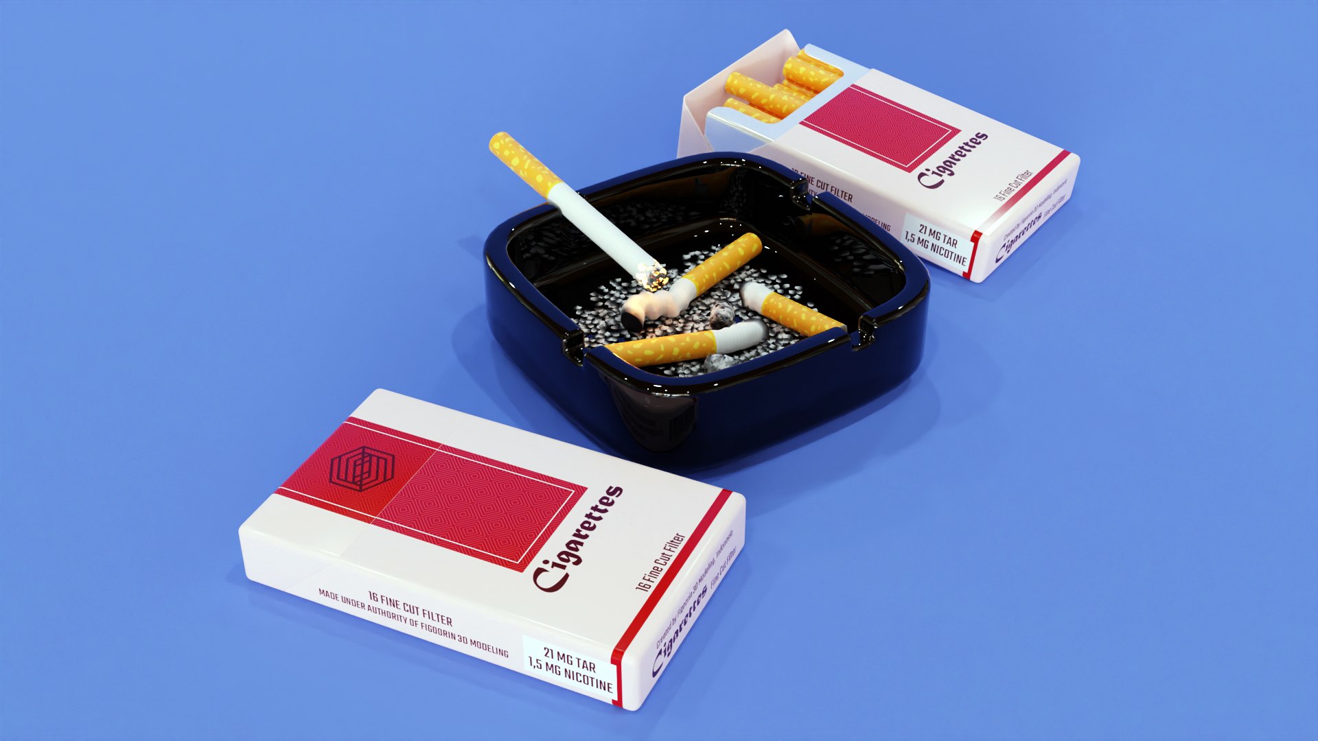 3D Cigarettes 001 - TurboSquid 2287417