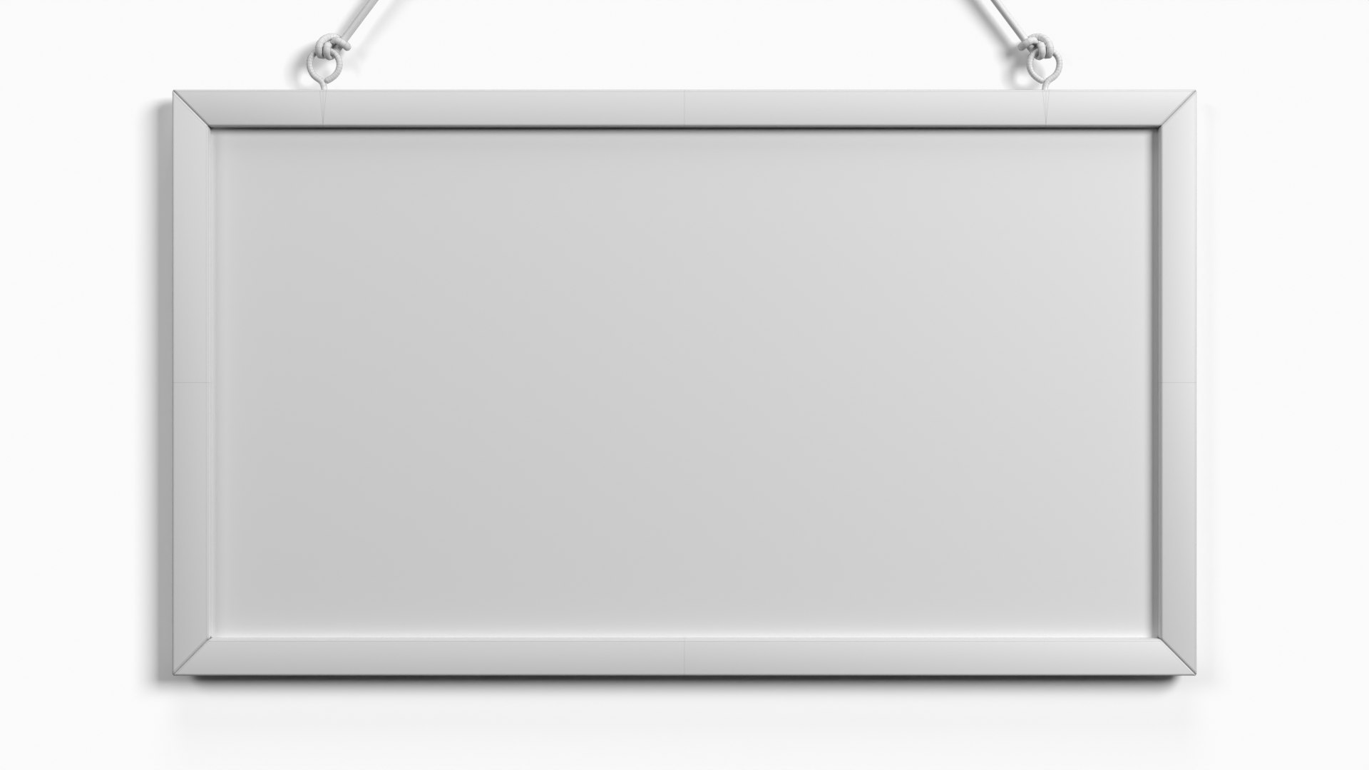 Display Sign - Rectangular Wooden Wall Message Board 3D - TurboSquid ...