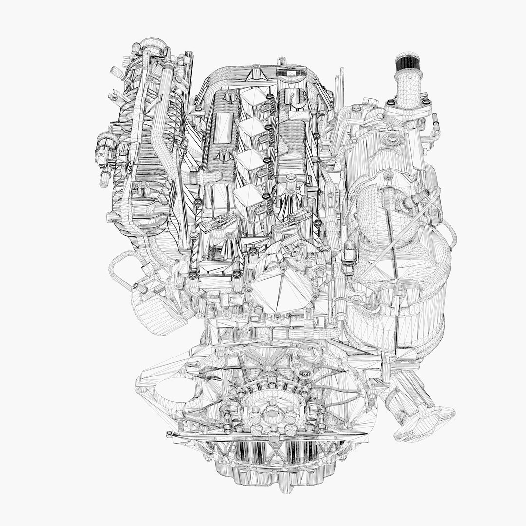 3D Gasoline Engine Model - TurboSquid 2048084