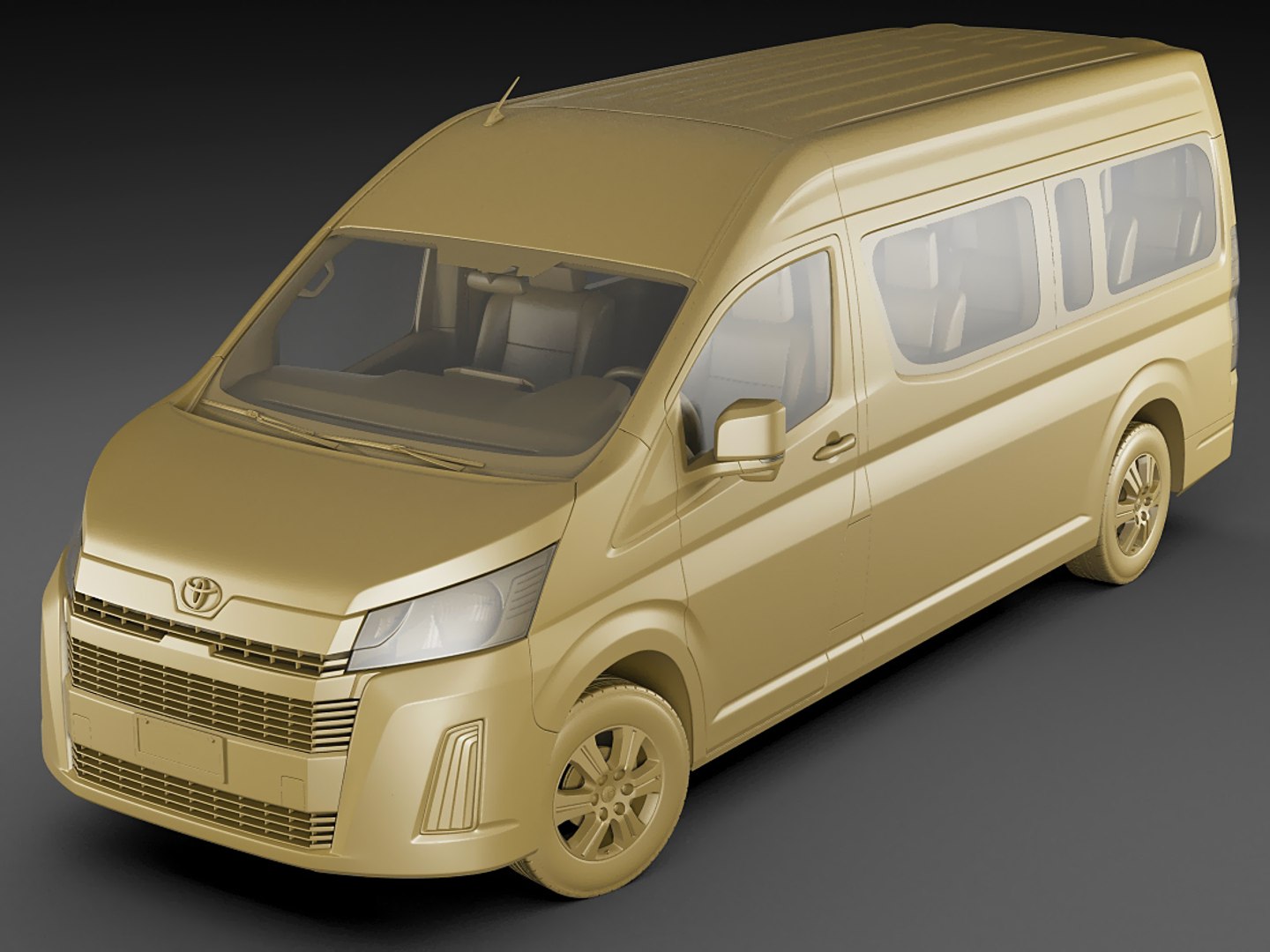 3D Toyota Hiace Commuter Model - TurboSquid 1427248