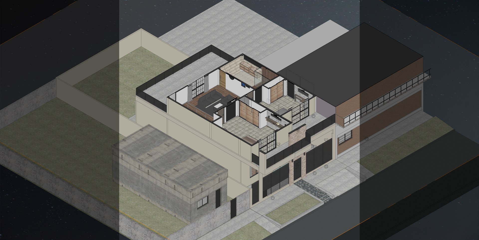 3D Modern House - Sketchup Pro 2021 Vray 5 Model - TurboSquid 1844205