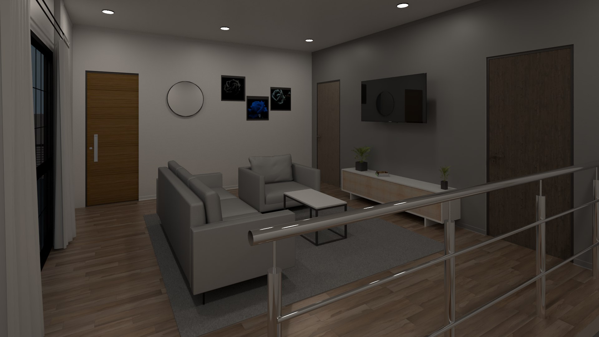 3D Modern House - Sketchup Pro 2021 Vray 5 Model - TurboSquid 1844205