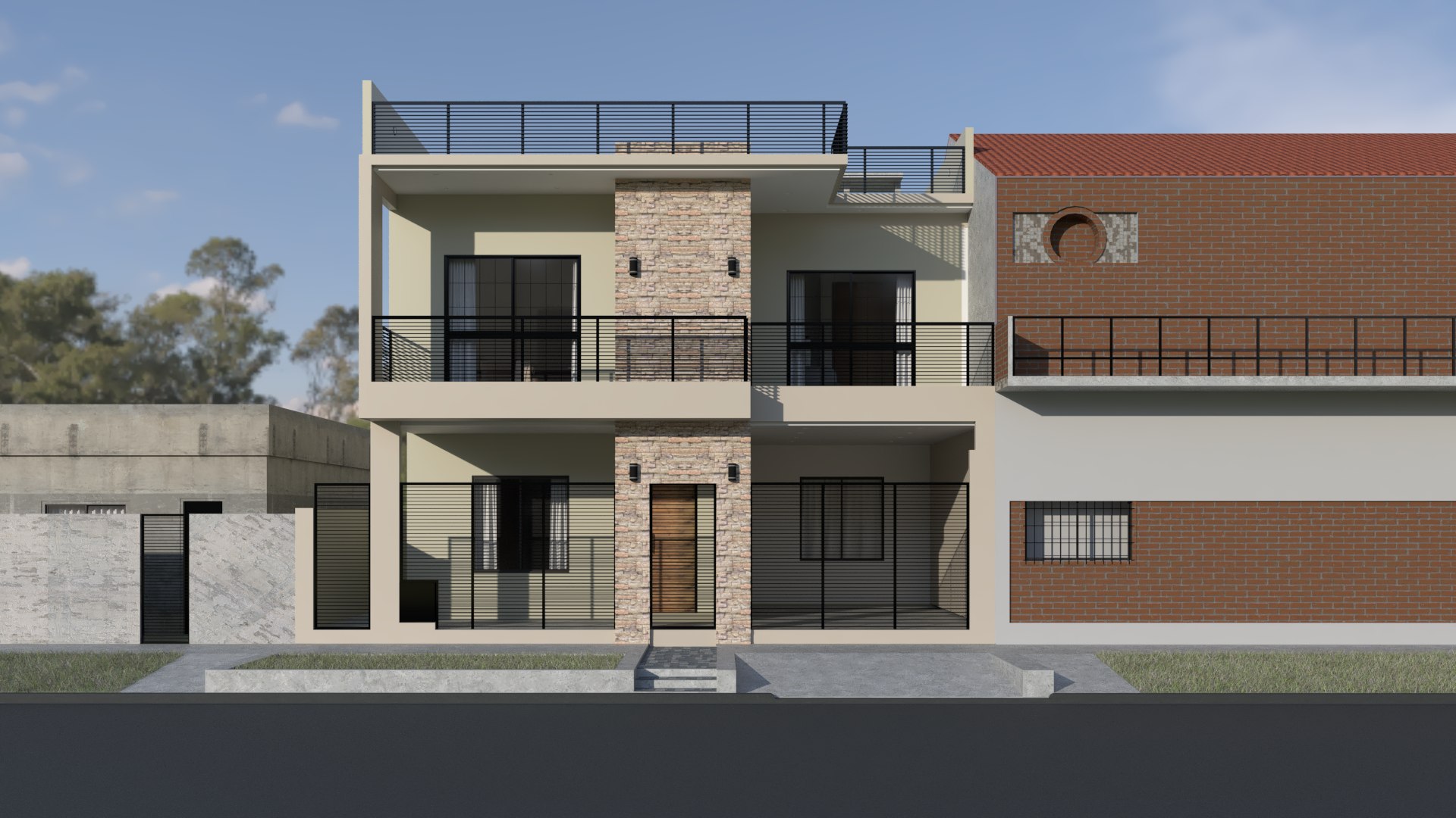 3D Modern House - Sketchup Pro 2021 Vray 5 Model - TurboSquid 1844205