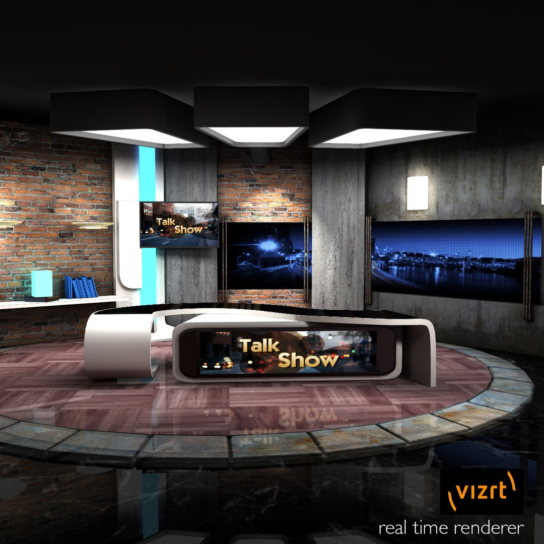 Maya Virtual Set Talkshows Studio