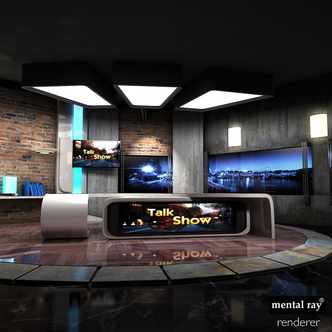 Maya Virtual Set Talkshows Studio