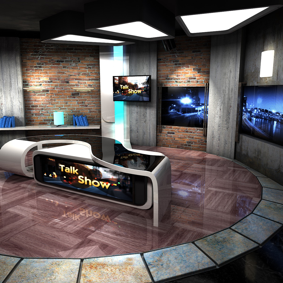 maya virtual set talkshows studio