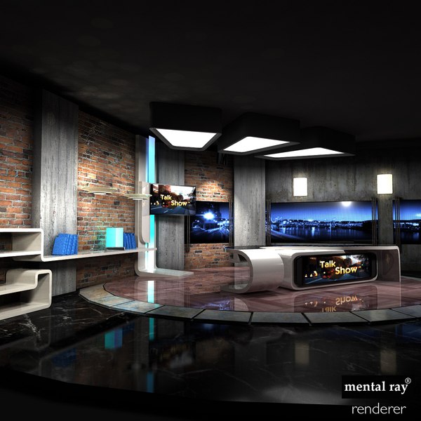 maya virtual set talkshows studio