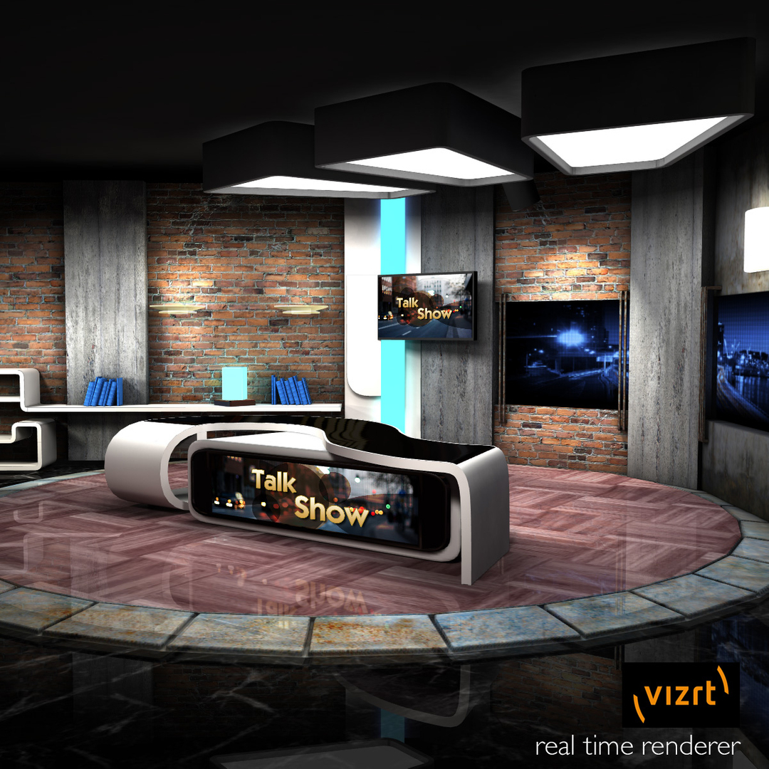 maya virtual set talkshows studio
