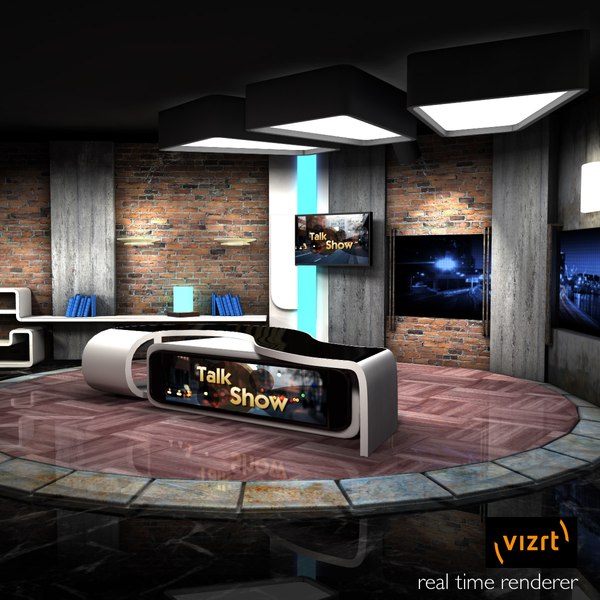 maya virtual set talkshows studio