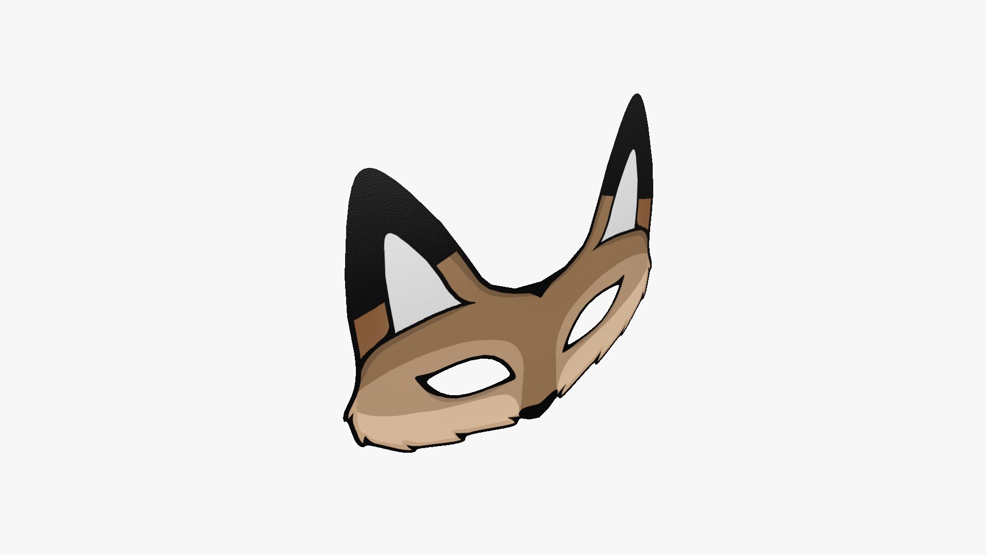 3D Fox Mask Paper 03 - Character Design Fashion - TurboSquid 2386333