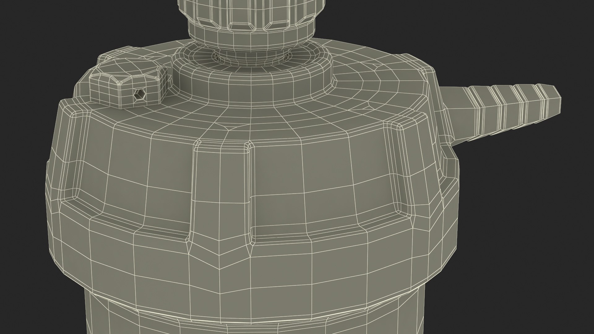 Inhalation Oxygen Humidifier Bottle Black Cap Model - TurboSquid 2413877