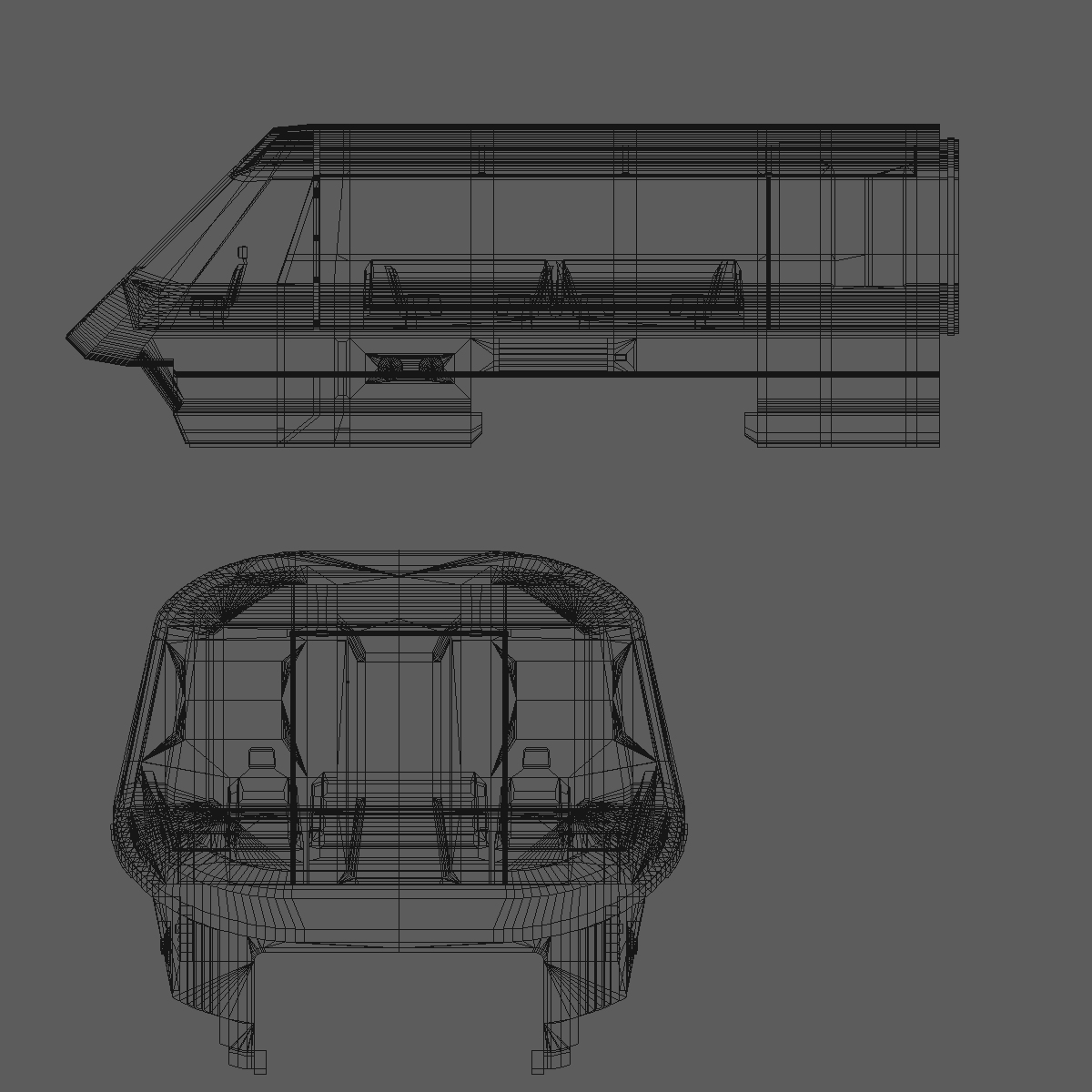 monorail 2 set rail bridge 3d model