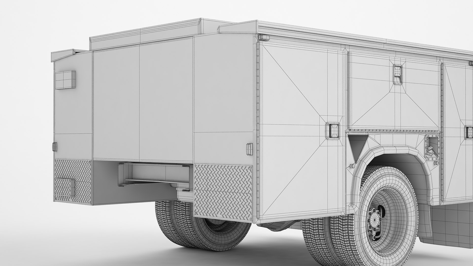 Enclosed Utility Truck 3D Model - TurboSquid 1519178