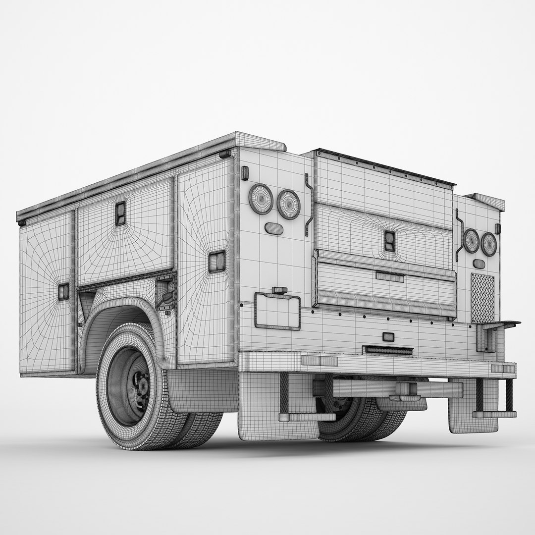 Enclosed Utility Truck 3D Model - TurboSquid 1519178