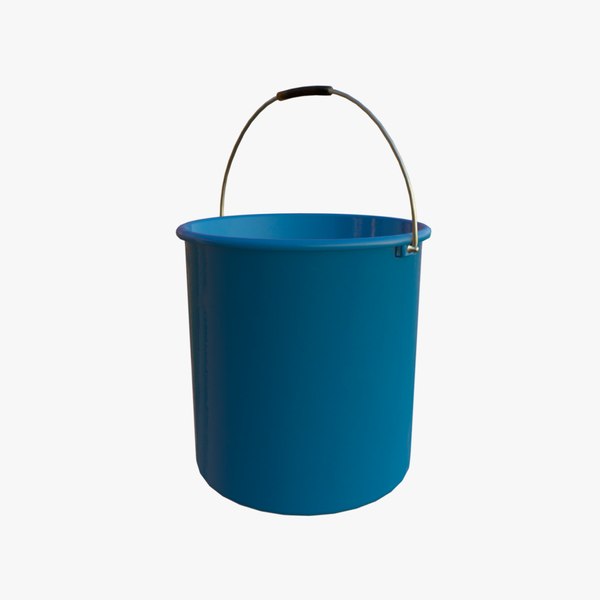 3D 3D Studio bucket plastic low poly