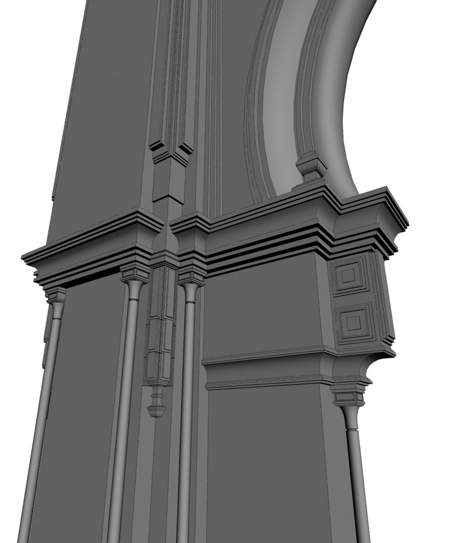 3d Model Indian Arch Interior