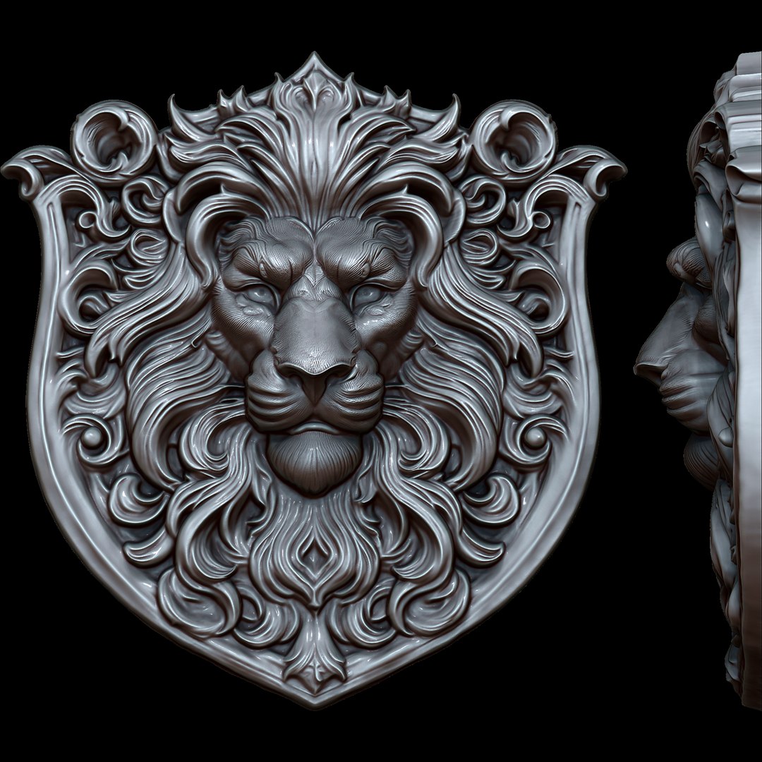 Lion Head Relief 3D Print Model 3D Model - TurboSquid 2313016